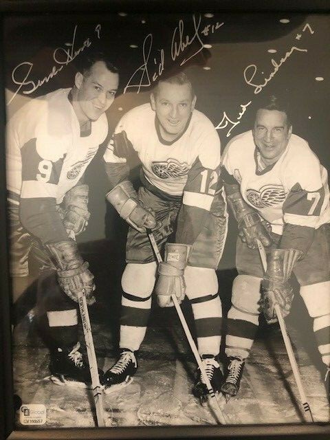 Gordie Howe, Sid Abel, Ted Lindsey Autographed, Framed, 8x10 | eBay
