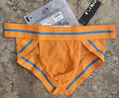 Men’s Size L Cin-2 Scrimmage Jock Strap With Back All Mesh Orange | eBay