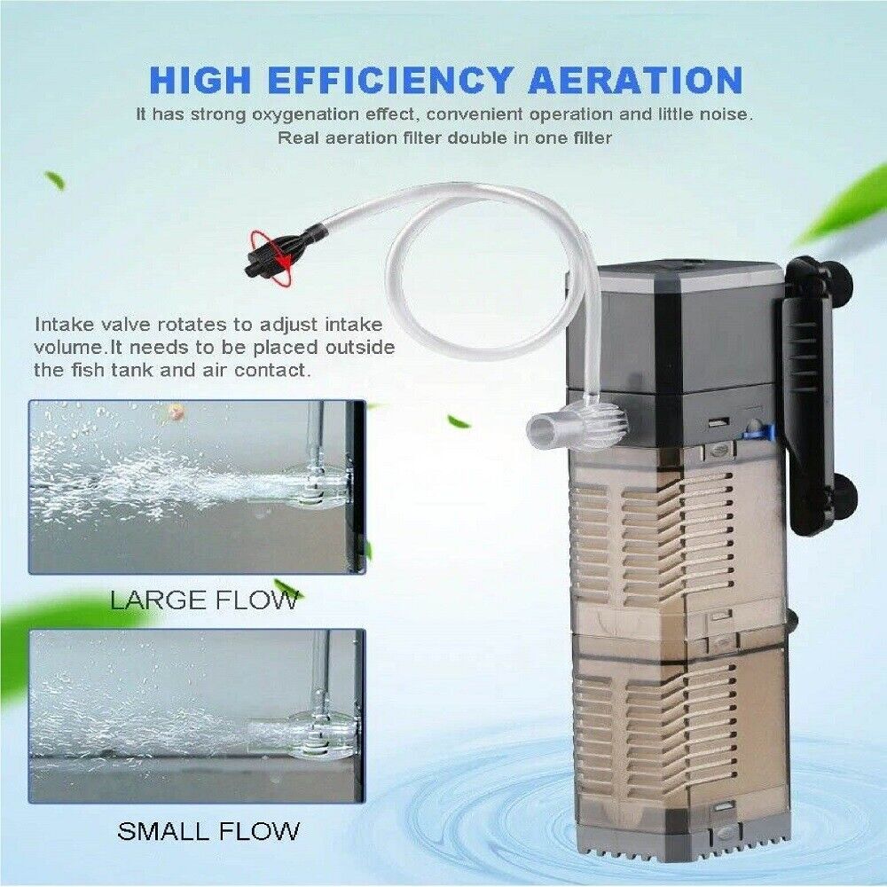 Sunsun(Grech) Submersible 600L/H Tank Internal Filter Pump+1 set Cotton ...