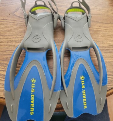 U.S. Divers Proflex II Medium Diving Swimming Fins, Blue Gray (Used) | eBay