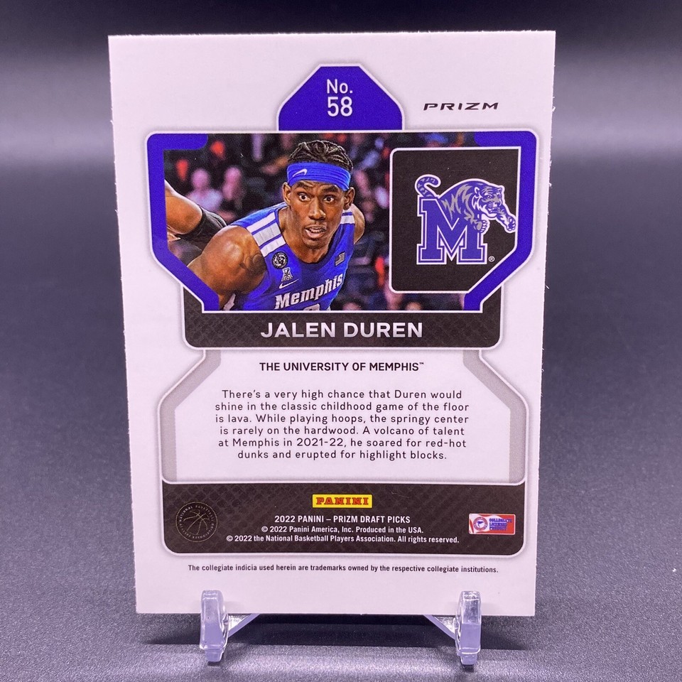 Prizm! 🚨2022-23 Panini Hyper Jalen Duren RC Detroit Pistons Rookie #58 ...