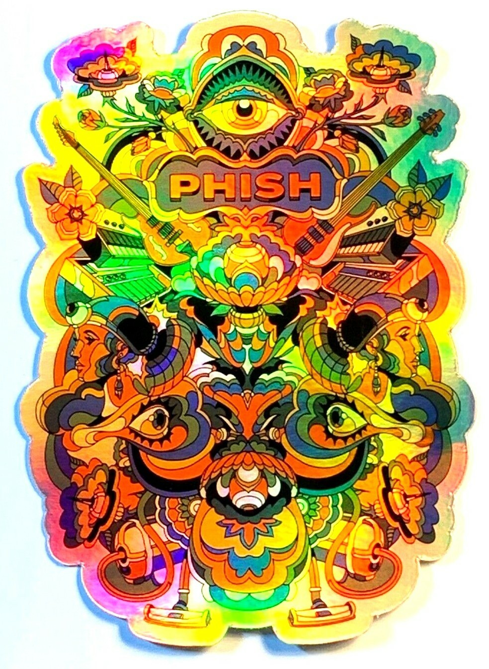 Phish - Visionary Holographic Refraction Sticker Logo Emblem Insignia ...