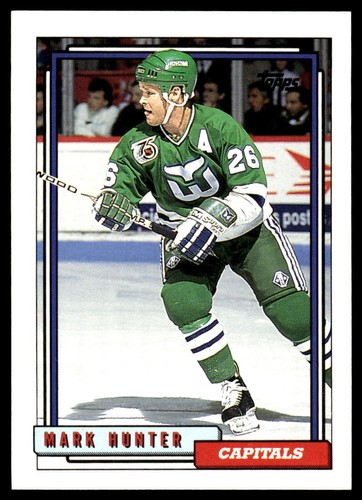 1992-93 Topps #36 Mark Hunter Washington Capitals Hockey Card | eBay