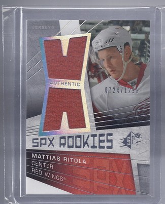08-09 2008-09 SPX MATTIAS RITOLA JERSEY ROOKIE /1299 139 DETROIT RED ...