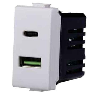 ALIMENTATORE DA INCASSO USB/USB-C 'SOLAR' 3.1A - ELETTROIT | eBay