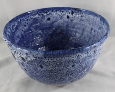 Signed Studio Pottery Spatterware Mixing Bowl Blue | eBay