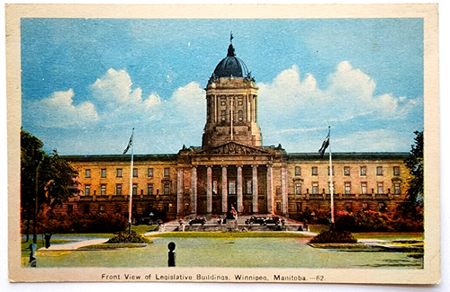 Postcard Legislative Building Winnipeg Manitoba VTG Front View | eBay