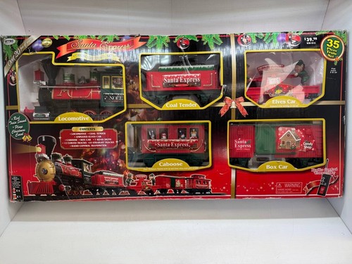 SANTA EXPRESS Train Set Christmas EZTEC 35 Piece Open box from 2010 | eBay