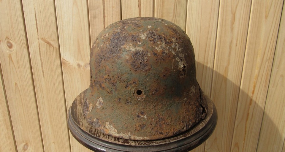 Original-Authentic WW2 WWII Relic German helmet Wehrmacht Stamp ET64 ...