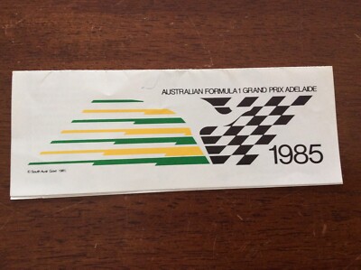 ADELAIDE AUSTRALIAN FORMULA ONE GRAND PRIX 1985 STICKER | eBay Australia