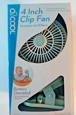 O2 Cool 4-Inch Battery Powered Clip on Fan NEW | eBay