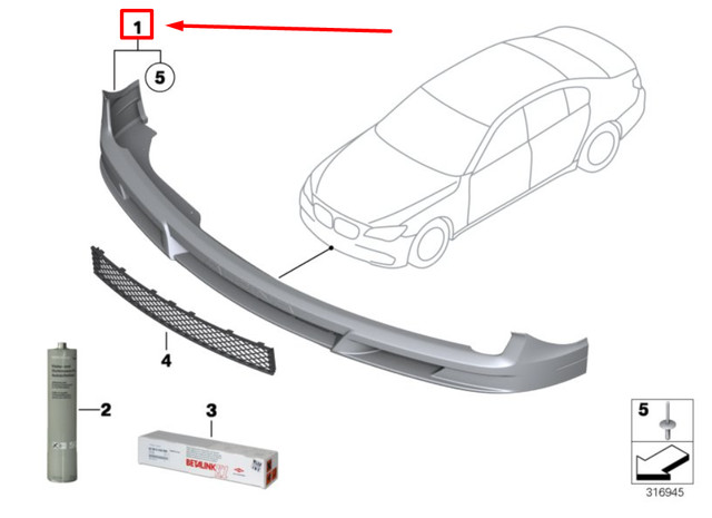 2011 12 BMW Alpina B7 Front Bumper Cover OEM 51117980115 White for sale ...