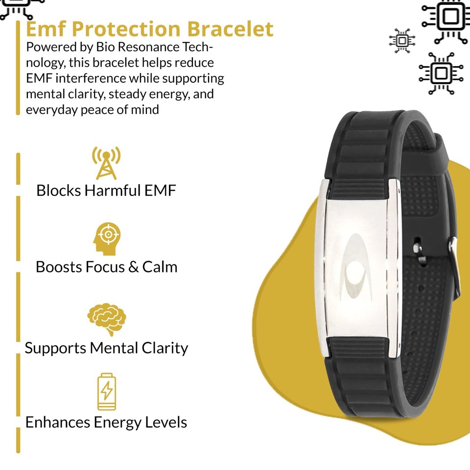 EMF Protection Bracelet for Men & Women – Wellness Wristband Harmonizer ...