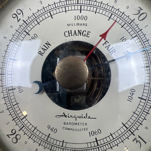 VTG Airguide Compensated Barometer Nautical Theme Ship's Wheel Parts Or ...
