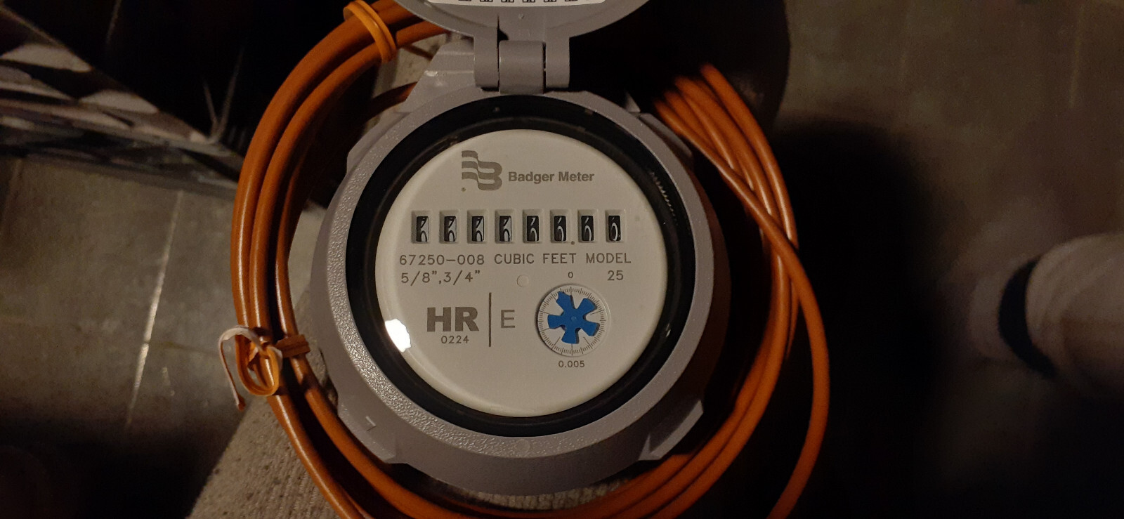 Badger Model 25 Water Meter Dial Register With Remote Read, HR-E, Brand ...