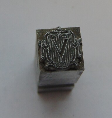 Vintage Printing Letterpress Printers Block Lead Stationers Initial ...