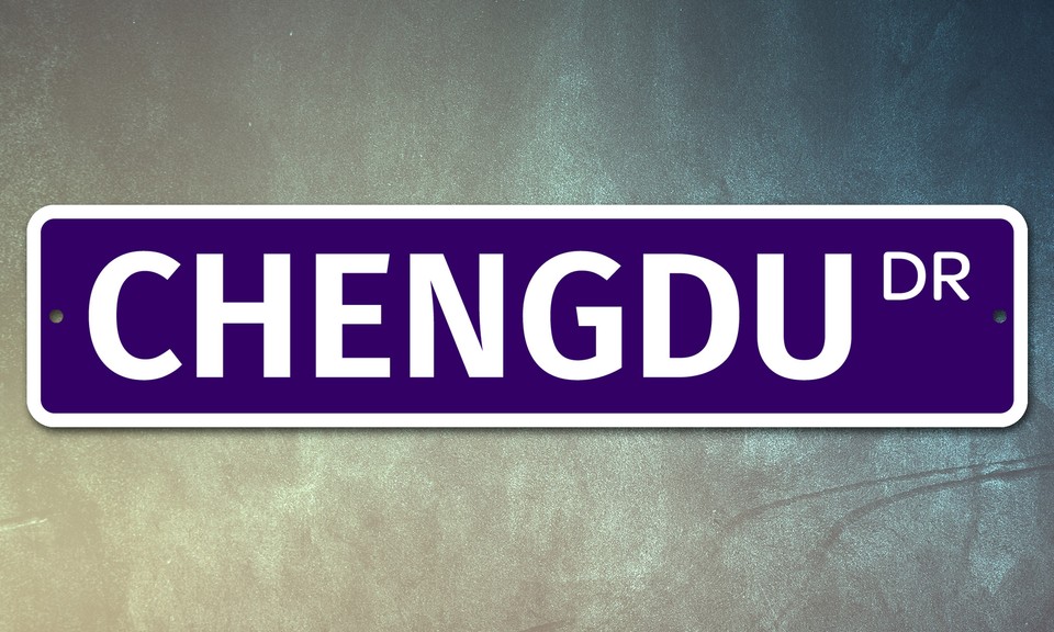 5609 SS Chengdu 4" x 18" Novelty Street Sign Aluminum | eBay