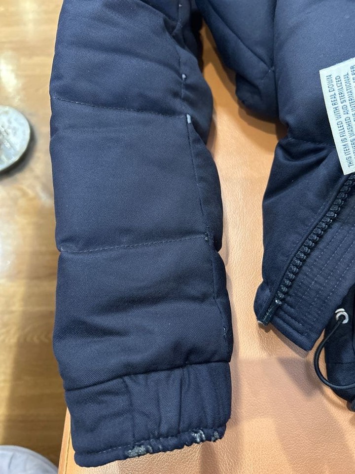 MONCLER navy Puffer Jacket with hood | eBay UK