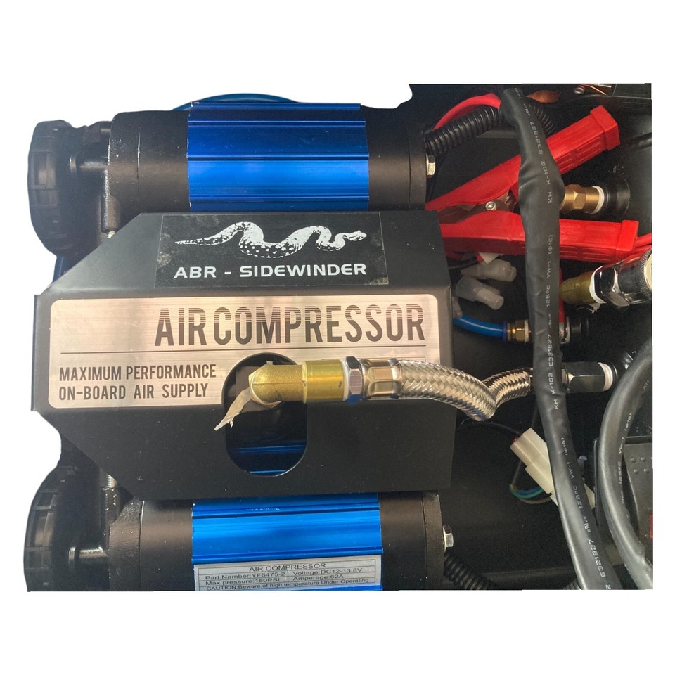 Compressor high output 12V Tyre inflation Caravan Twin Double Cylinder ...