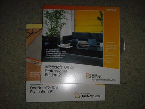 Microsoft Office Professional Edition 2003 & One Note 2003 Evaluation ...