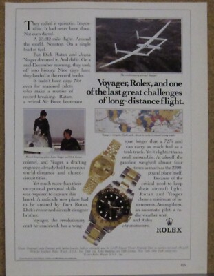 1987 Rolex GMT Master Ad (18kt gold, two-tone); Voyager Airplane | eBay