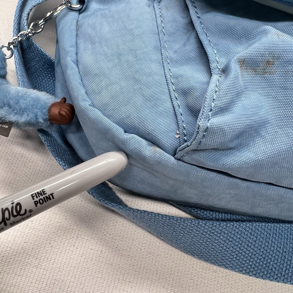 Kipling Syro Bag Blue Purse Crossbody Shoulder Zip Pocket Monkey ...