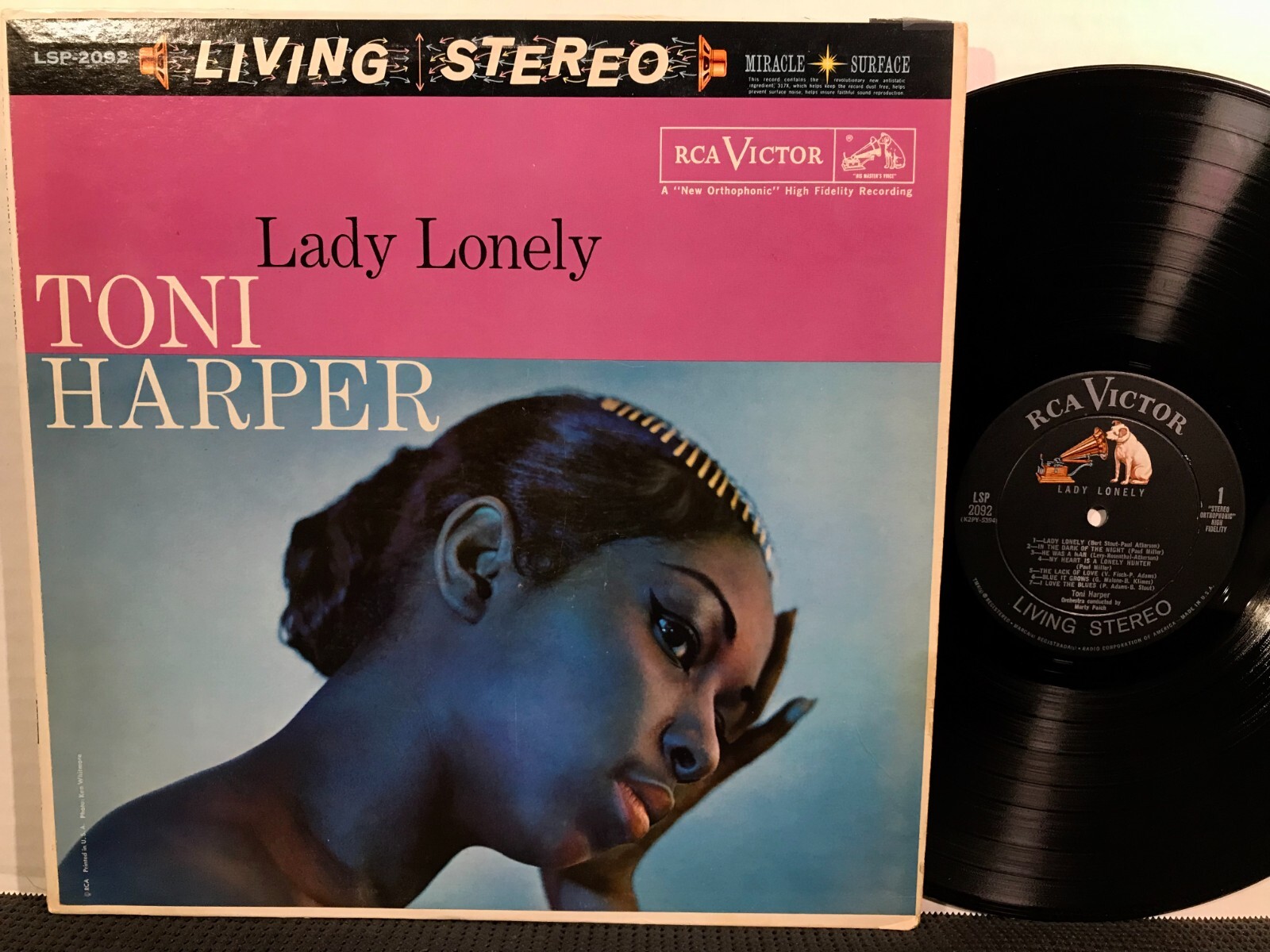 TONI HARPER Lady Lonely LP RCA VICTOR DG LIVING STEREO 1959 Jazz MARTY ...