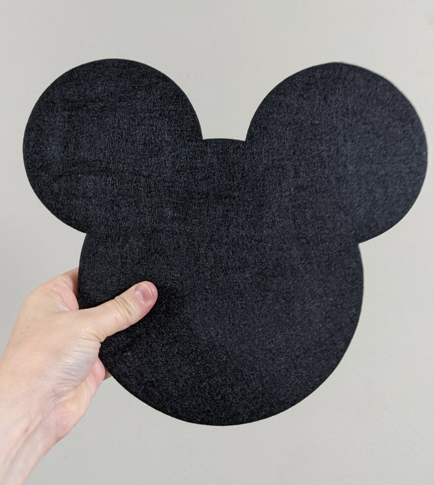 Disney Felt mats pads black Mickey Mouse heads Ears from EA individual ...