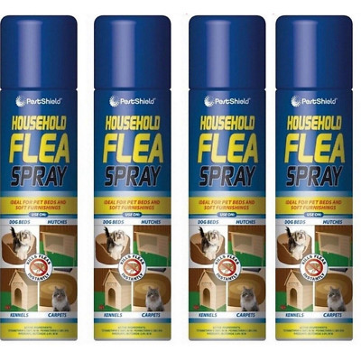 Pestshield 200ml Household Flea Killer Treatment Spray Home Beds ...