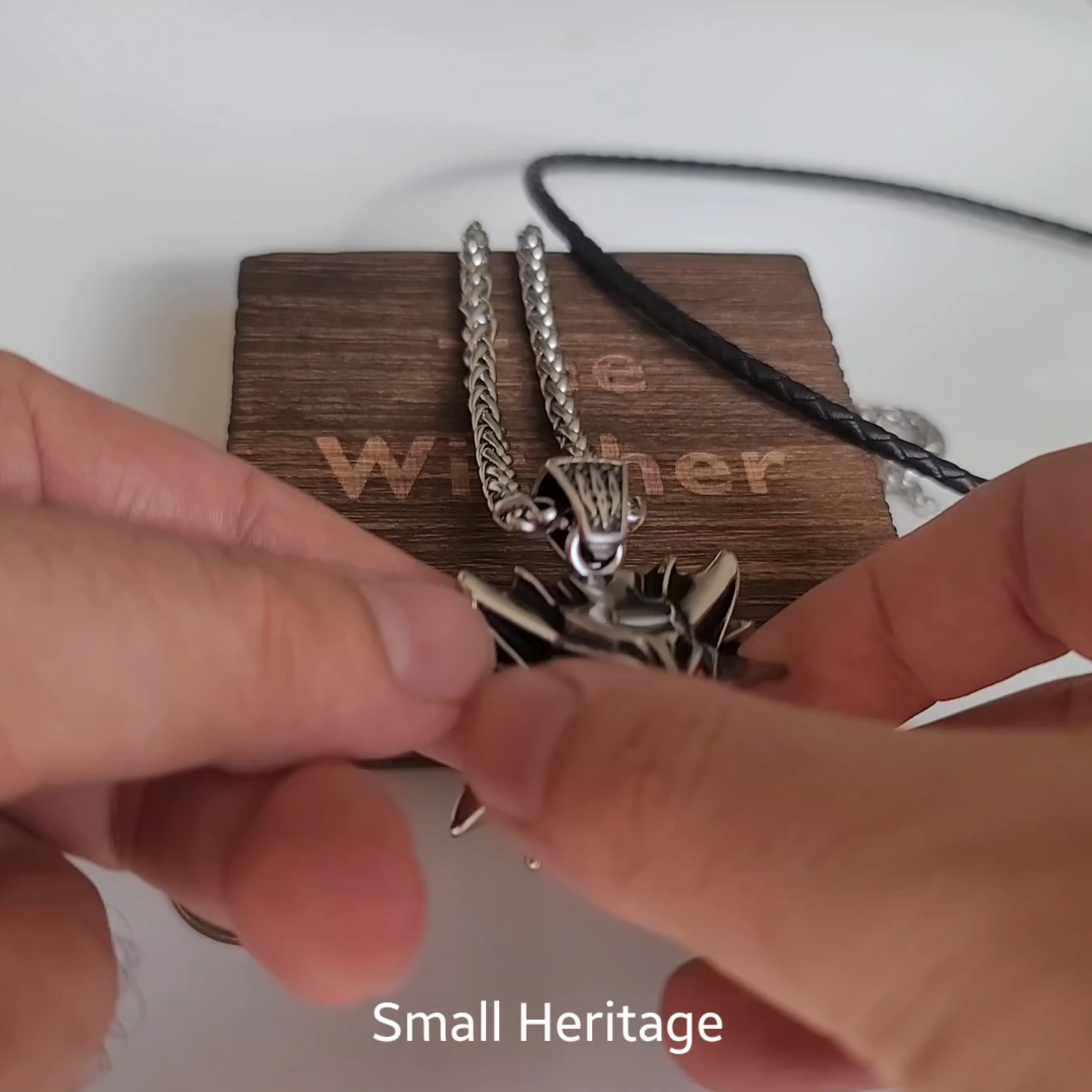 Wolf Head Witcher Necklace Stainless Steel Large Pendant Chain Wizard ...