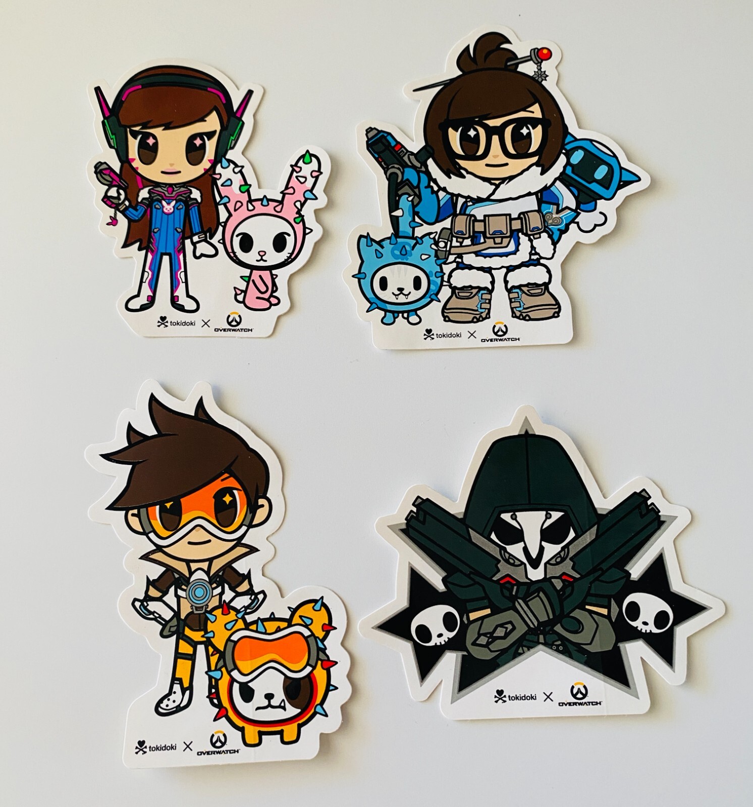 Overwatch Tokidoki Series 1 Sticker Set of 4 - Mei D.Va Tracer Reaper ...