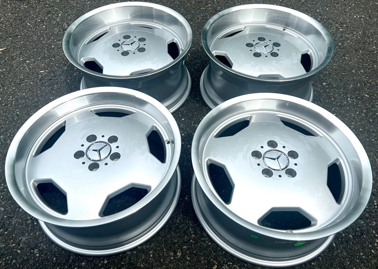 MERCEDES MONOBLOCK 17 INCH RIMS WHEELS SET4 NEW DEEP DISH FITS E320 ...