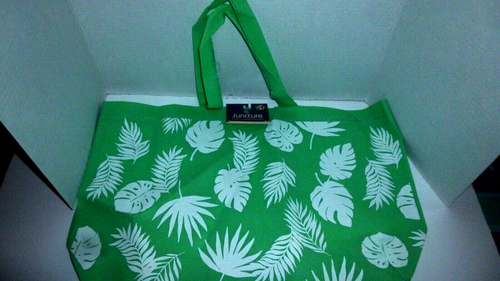 Juncture Palm Leaf Tote Bag-Seafoam Green-21" x 13" x 4.5"-Brand New ...