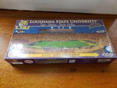 LSU Tiger Stadium Panoramic Jigsaw Puzzle 1000PC Tiger Stadium Death ...