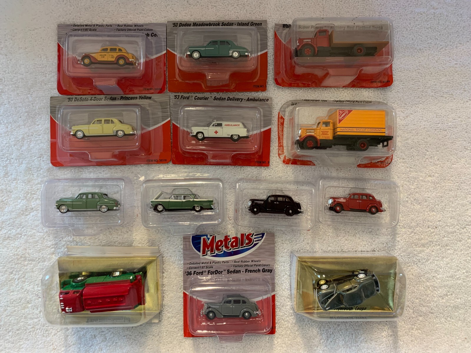 Mini Metals HO Scale Cars and Trucks with modified packages each sold ...