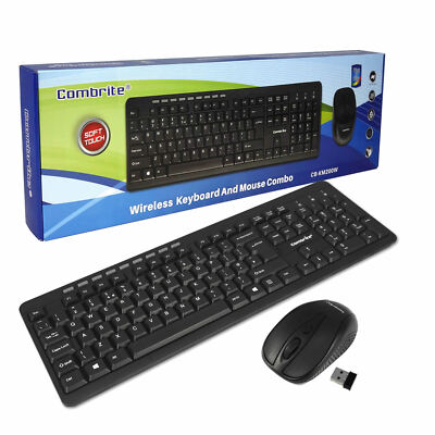 COMBRITE 2.4Ghz Wireless Gaming Keyboard and Mouse Set Combo UK For PC ...