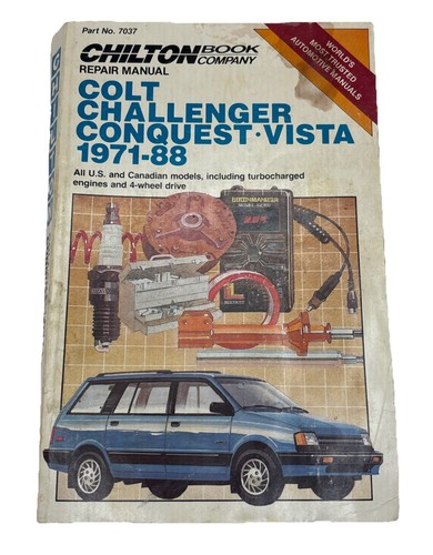 Chilton’s Colt Challenger Conquest Vista 1971-88 Repair Manual Part No ...