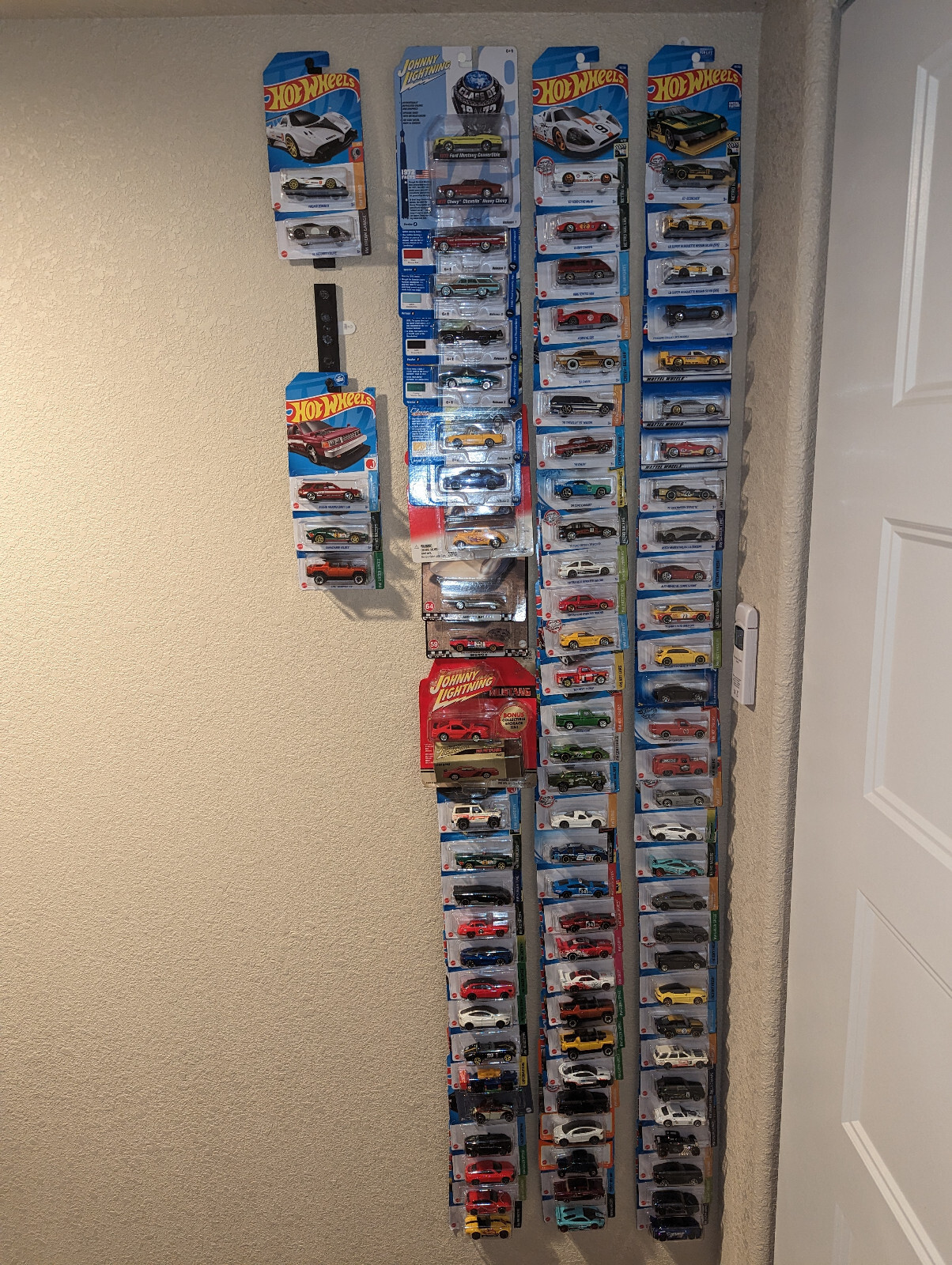 3d printed Wall Display for Carded Hot Wheels, Johnny Lightning Diecast ...