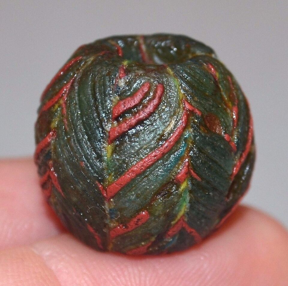 Ancient Medieval Islamic Fustat Fused Rod Morphia / Morfia Glass Bead ...