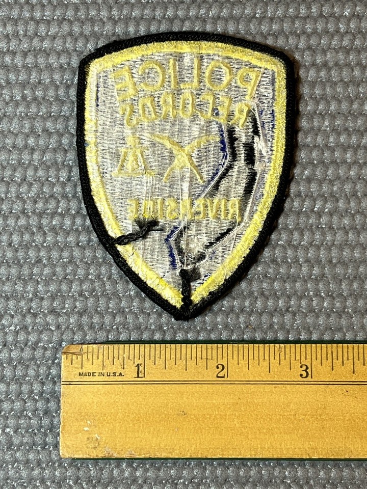 Vintage Riverside CA California Police Records Patch unused smaller ...