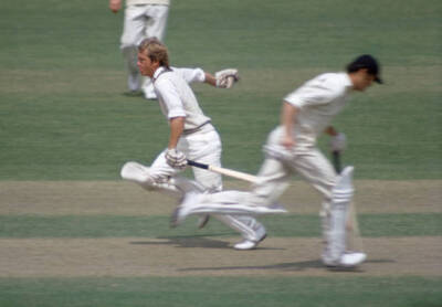 Middlesex batsmen Clive Radley and Michael Smith take a run - Cricket ...
