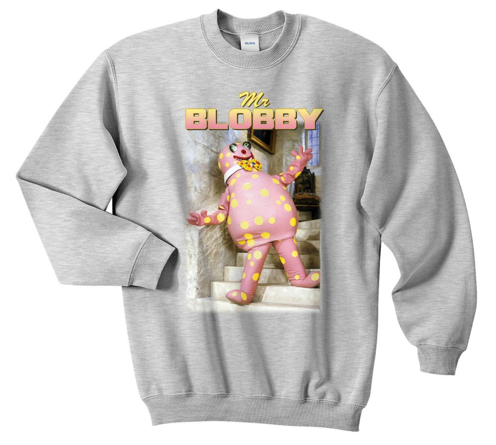 Mr Blobby Homage Jumper Sweatshirt Funny UK Tribute Gift TV Fan 90's ...