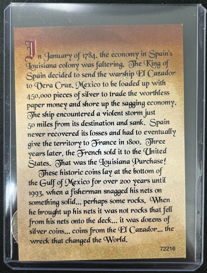 1784 Spanish 1 Reale Silver Treasure Genuine Reale Coin El Cazador ...