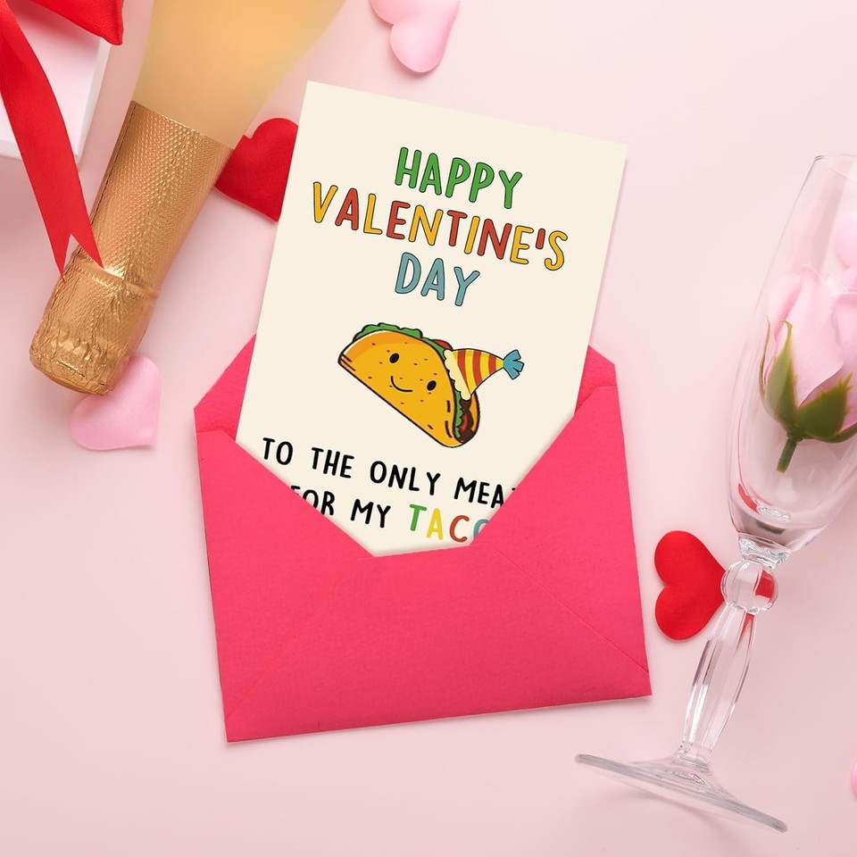 Lovely Taco Valentines Day Card for Him Her, Naughty Valentine's Day ...