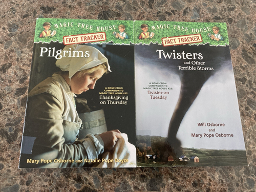 Lot of 2 Magic Tree House Fact Tracker Kid Book Pilgrims Twister ...