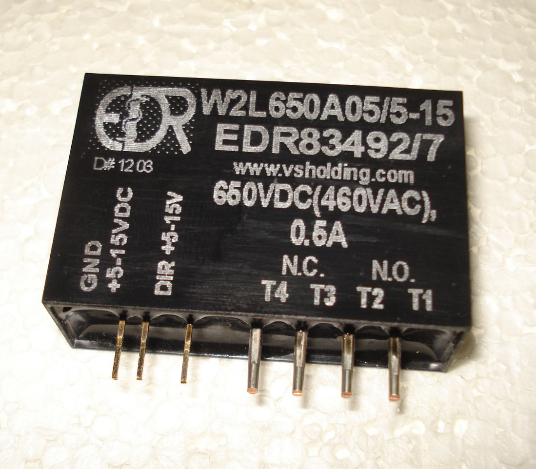 DPST/SPDT Solid State Relay 650VDC (460VAC), 0.5A Wide Input Voltage 5 ...