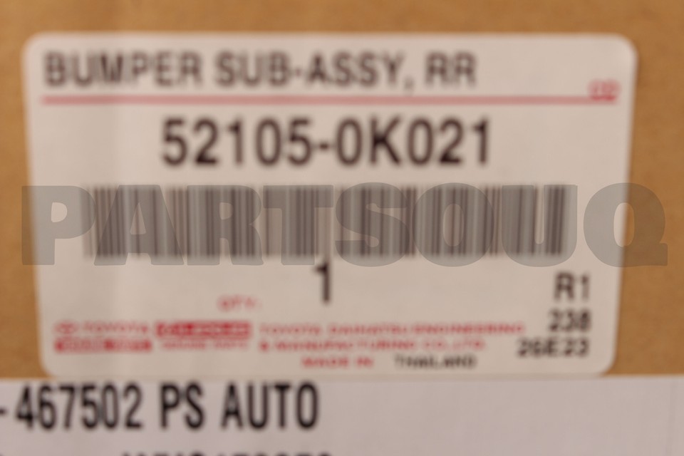 521050K021 Genuine Toyota BAR, REAR BUMPER 52105-0K021 | eBay