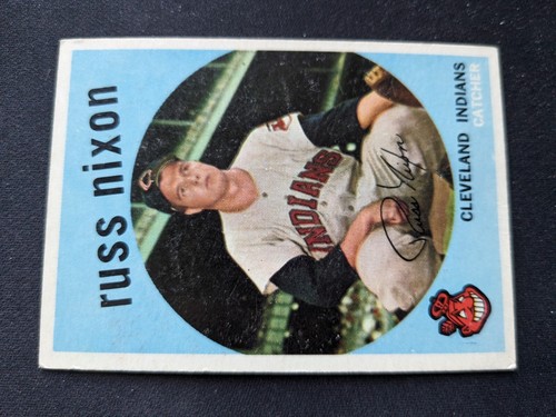 1959 Topps Baseball Card # 344 Russ Nixon - Cleveland Indians (VG/EX ...