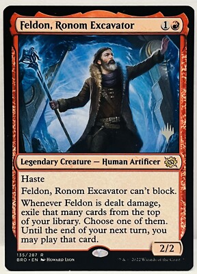 FELDON, RONOM EXCAVATOR- #135- MTG-Promo Pack: The Brothers War-Regular ...
