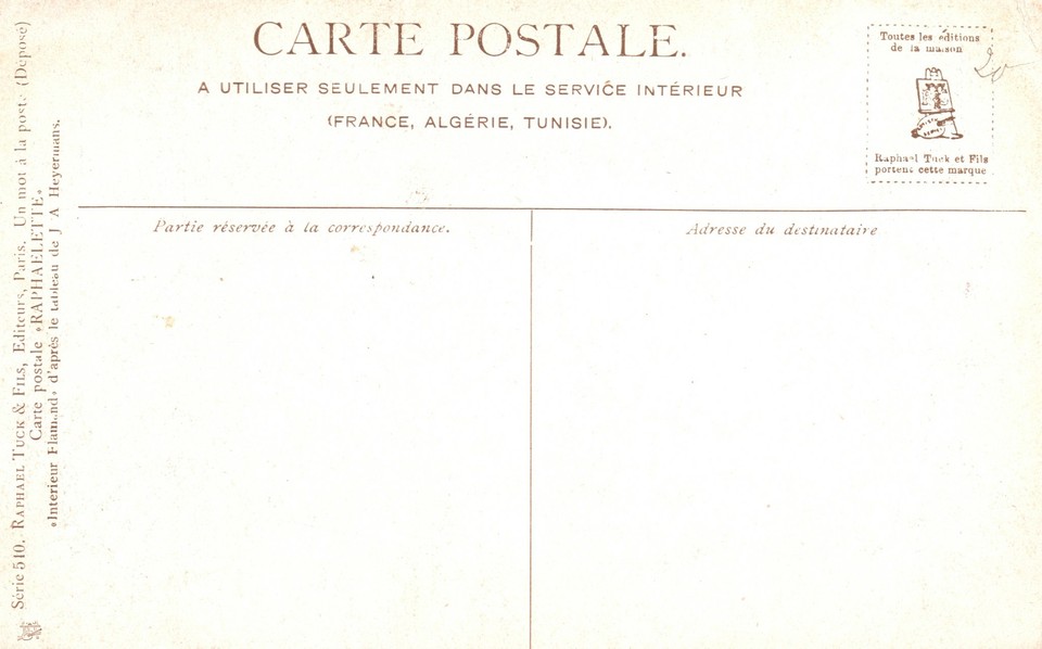 Interior Flamend D'Apres Le Tableau De J A Heyermans Tuck Vintage ...